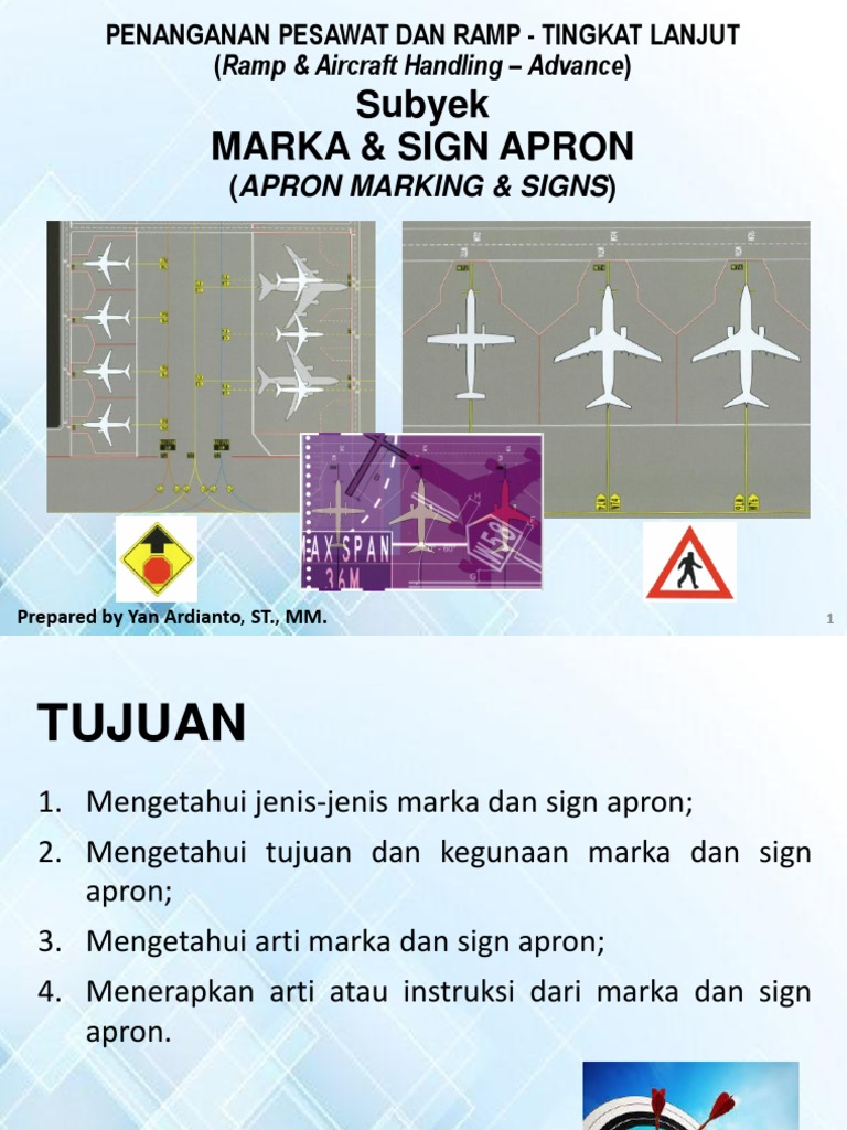 Penanganan Pesawat & Ramp - Apron Markings & Signs | PDF