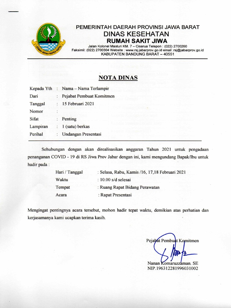 Undangan Presentasi | PDF