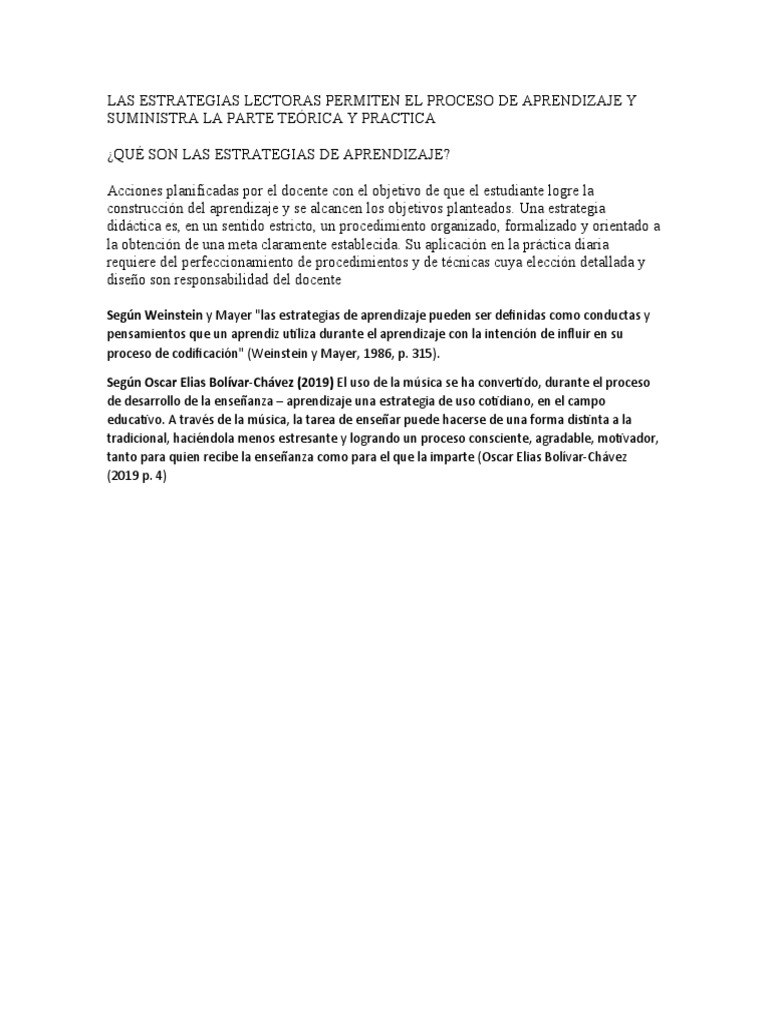 Estrategias Lectoras en Aprendizaje Efectivo | PDF