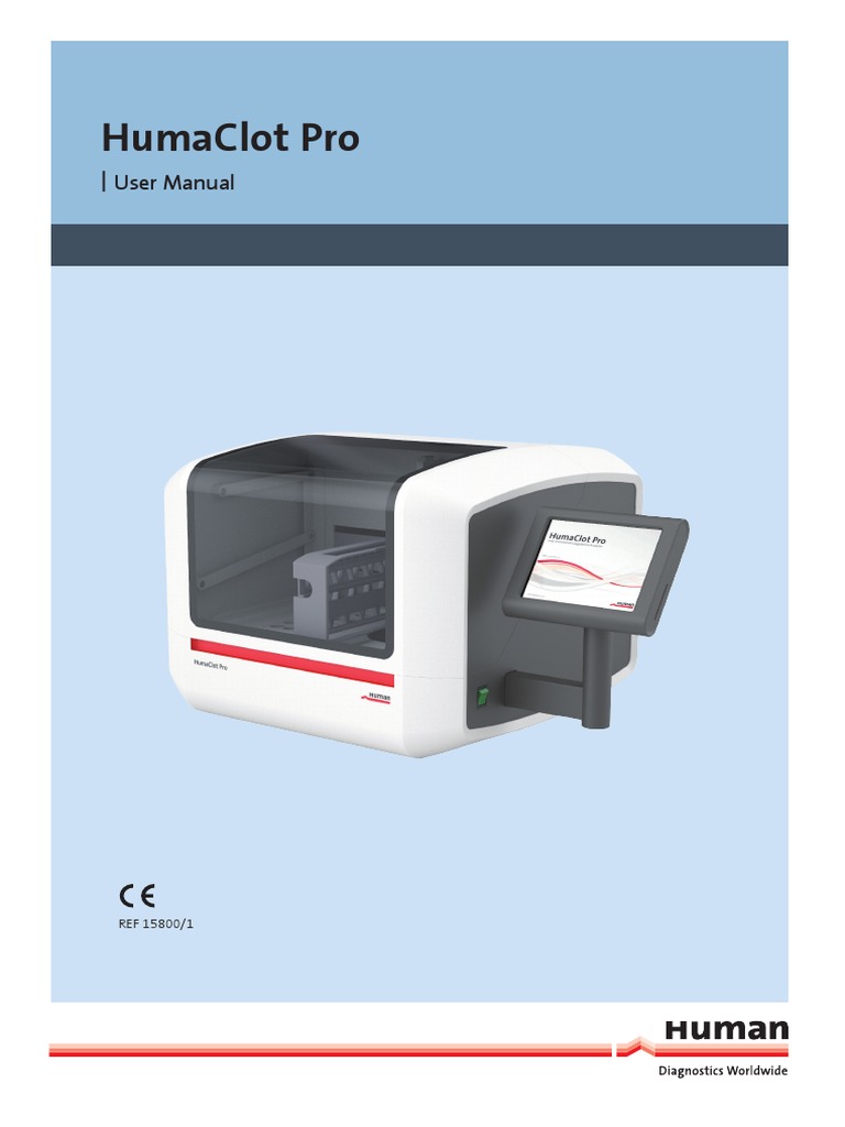 Humaclot Pro | PDF | Touchscreen | Menu (Computing)