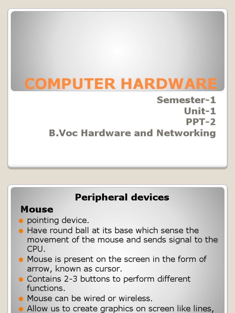 Computer Hardware Unit 1 Ppt 2 Pdf Image Scanner Computing