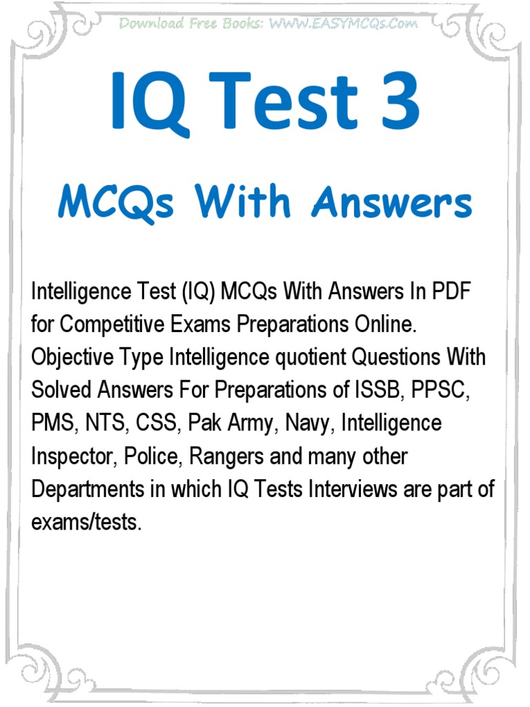 IQ Test 3 | PDF