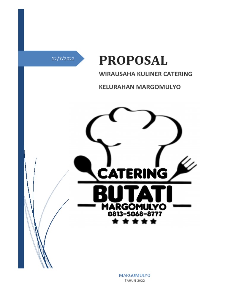 Proposal Usaha Catering Butati 2022 | PDF | Memasak, Makanan, & Anggur