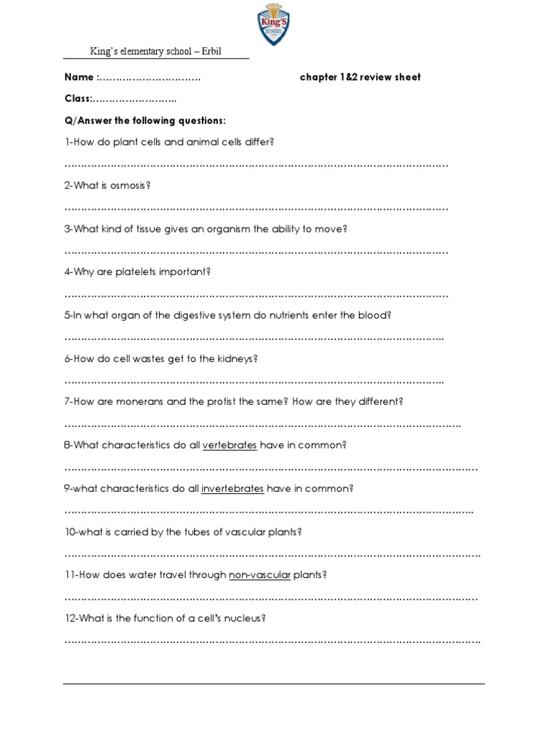 Grade 5 Science Review: Plants & Cells | PDF | Plants | Blood