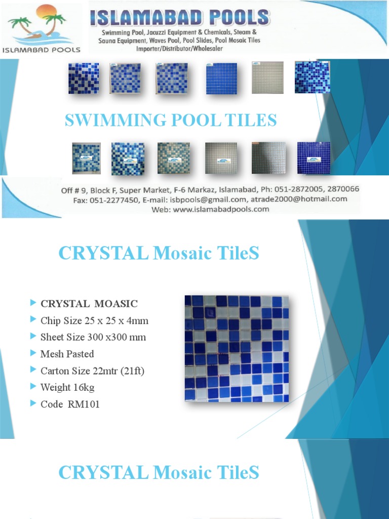 Tiles For Swimming Pool | PDF | Interior Design | Crafts