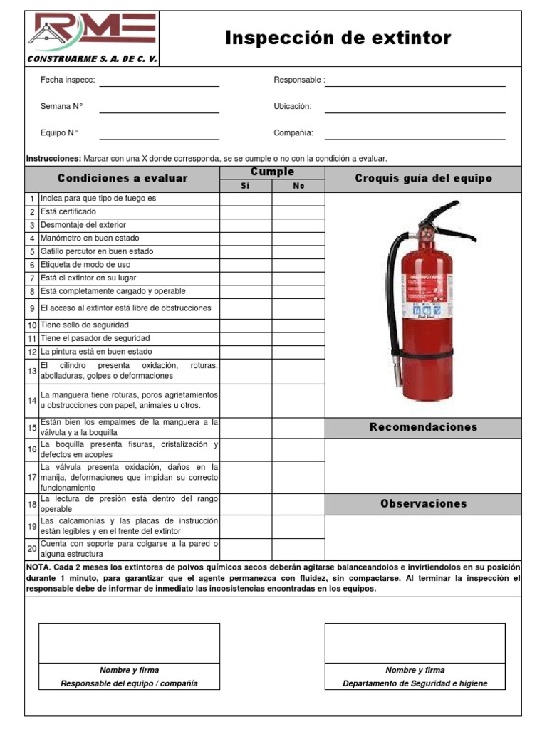 Check List Extintor | PDF