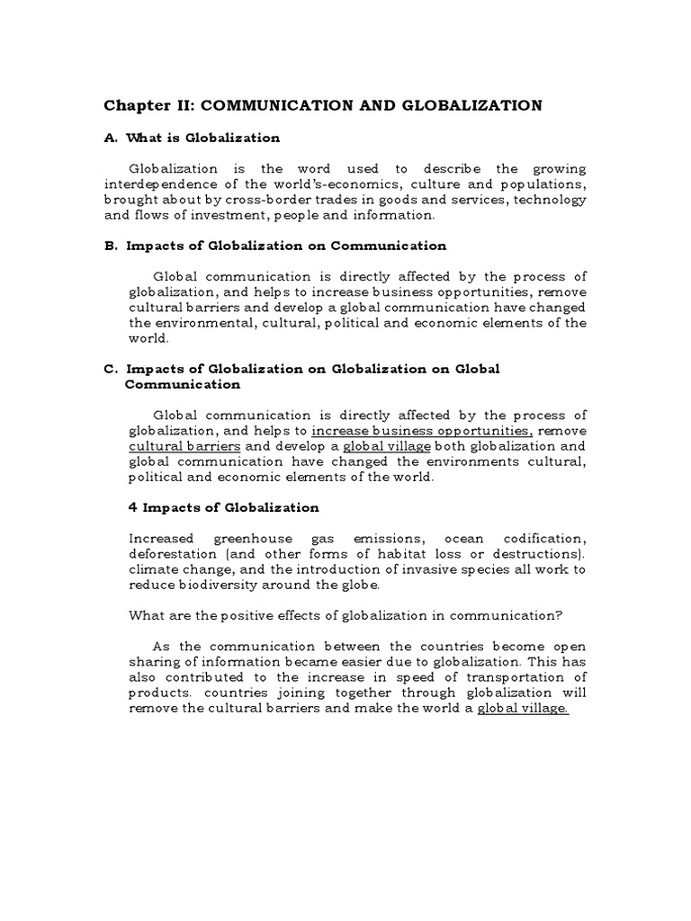 Globalization Topic | PDF