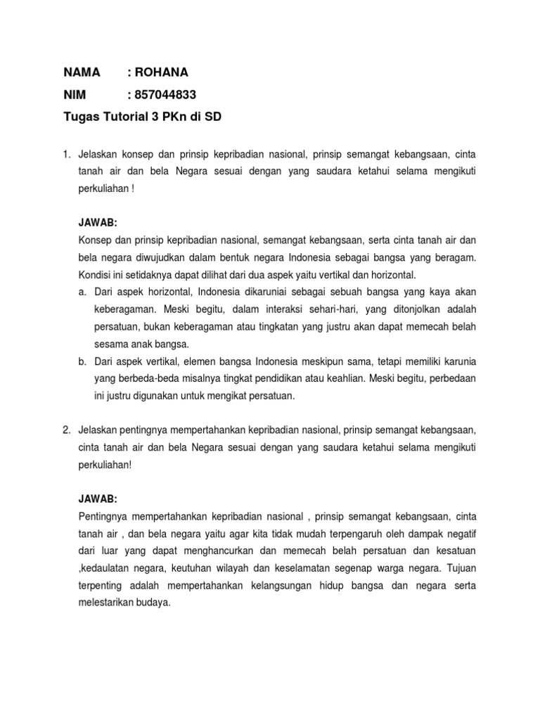 Tugas Tutorial 3 PKN | PDF