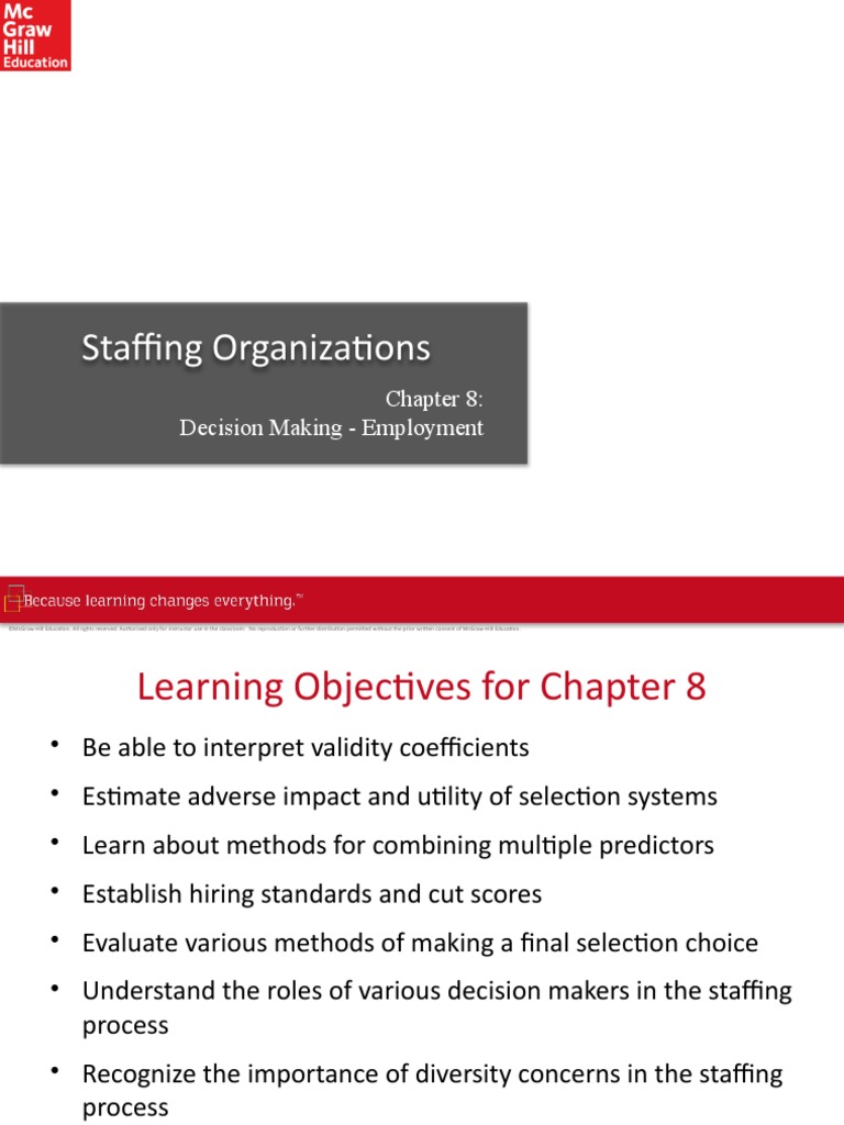 Chapter 8 Decision Making - Employment | PDF | Validity (Statistics) | Prediction