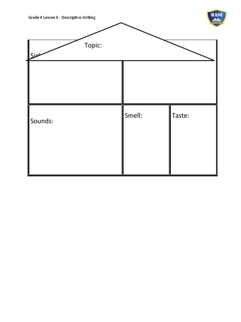Descriptive Writing Graphic Organizer L4 Grade 4 | PDF