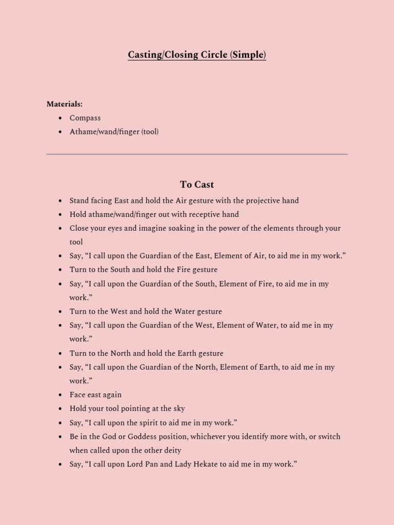 Casting_Closing Circle (Basic) | PDF