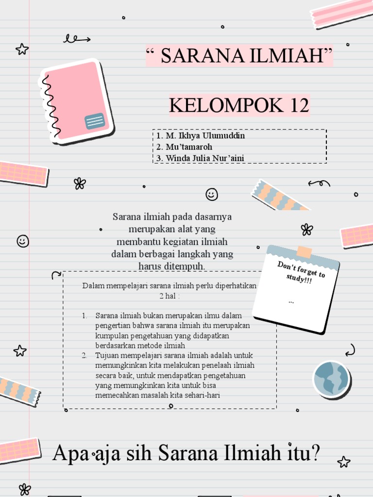 Sarana Ilmiah Kel 12 (Filsafat Ilmu) | PDF