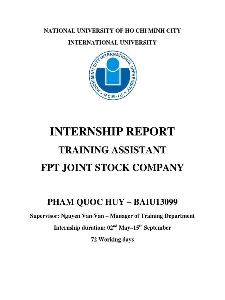 BABAIU13099 - Pham Quoc Huy - Internship Report | PDF