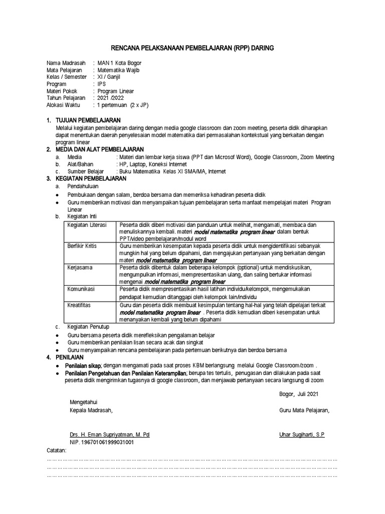 RPP Pertemuan | PDF | Karier & Perkembangan | Seni