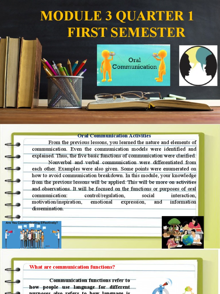 Module 3 Quarter 1 First Semester | PDF | Communication | Motivational
