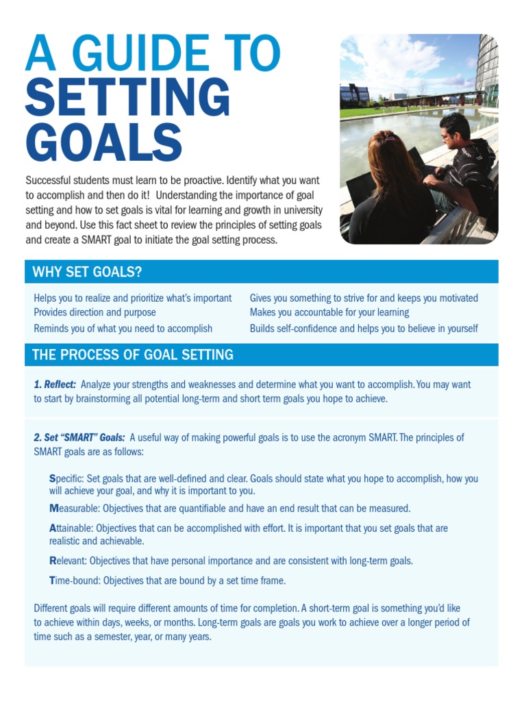 University Goal Setting Guide | PDF | Goal | Goal Setting