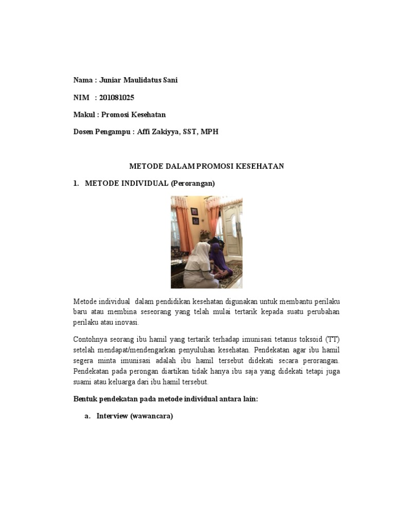 Promkes Metode | PDF | Karier & Perkembangan