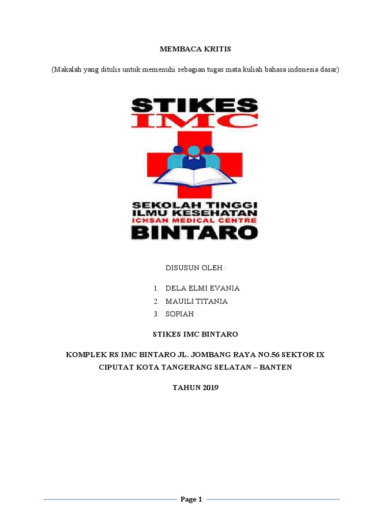 Membaca Kritis | PDF | Karier & Perkembangan