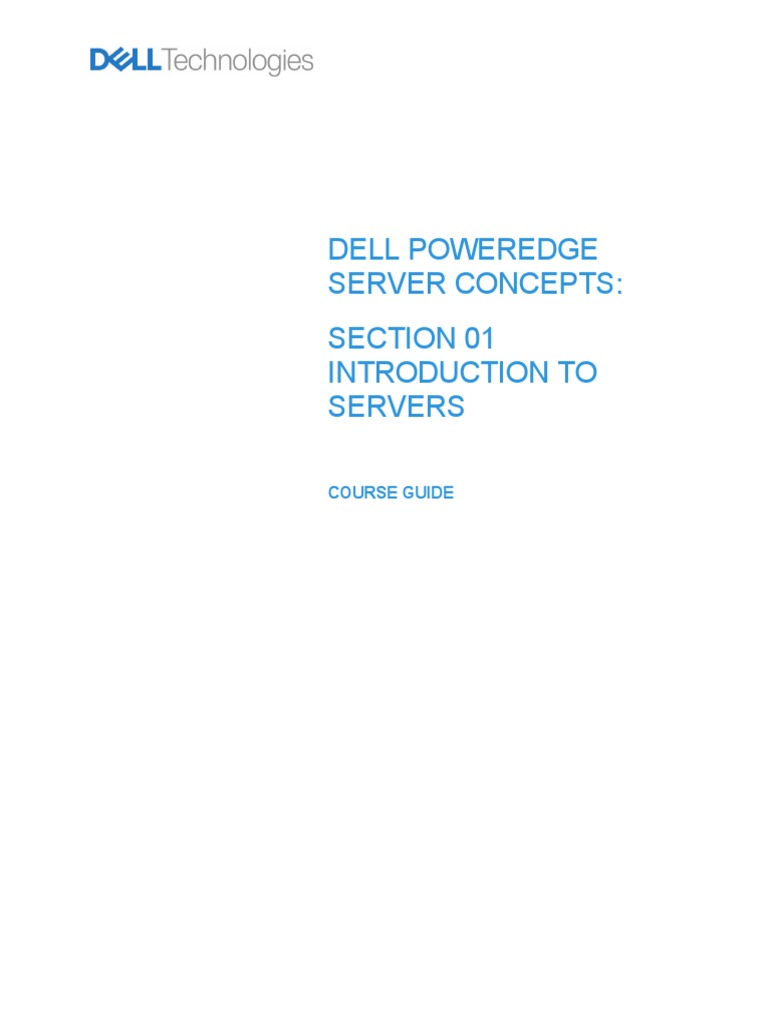 Section 01 Introduction To Servers Course Guide | Download Free PDF ...