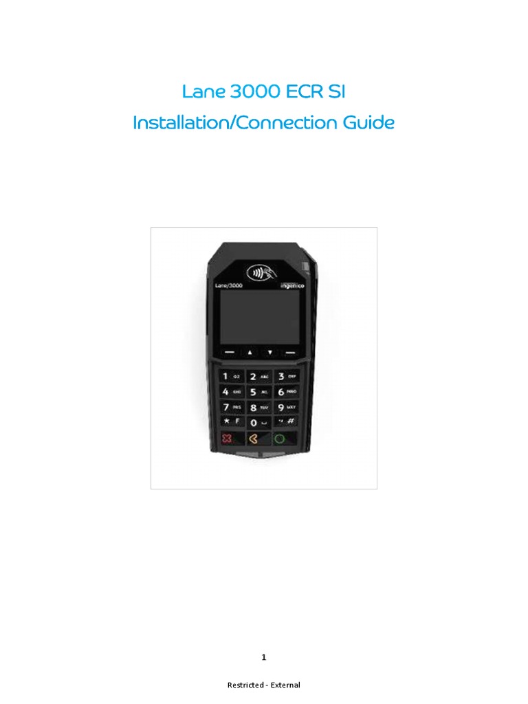 Lane3000 Si Installation Guide V1 5 Pdf Point Of Sale Usb