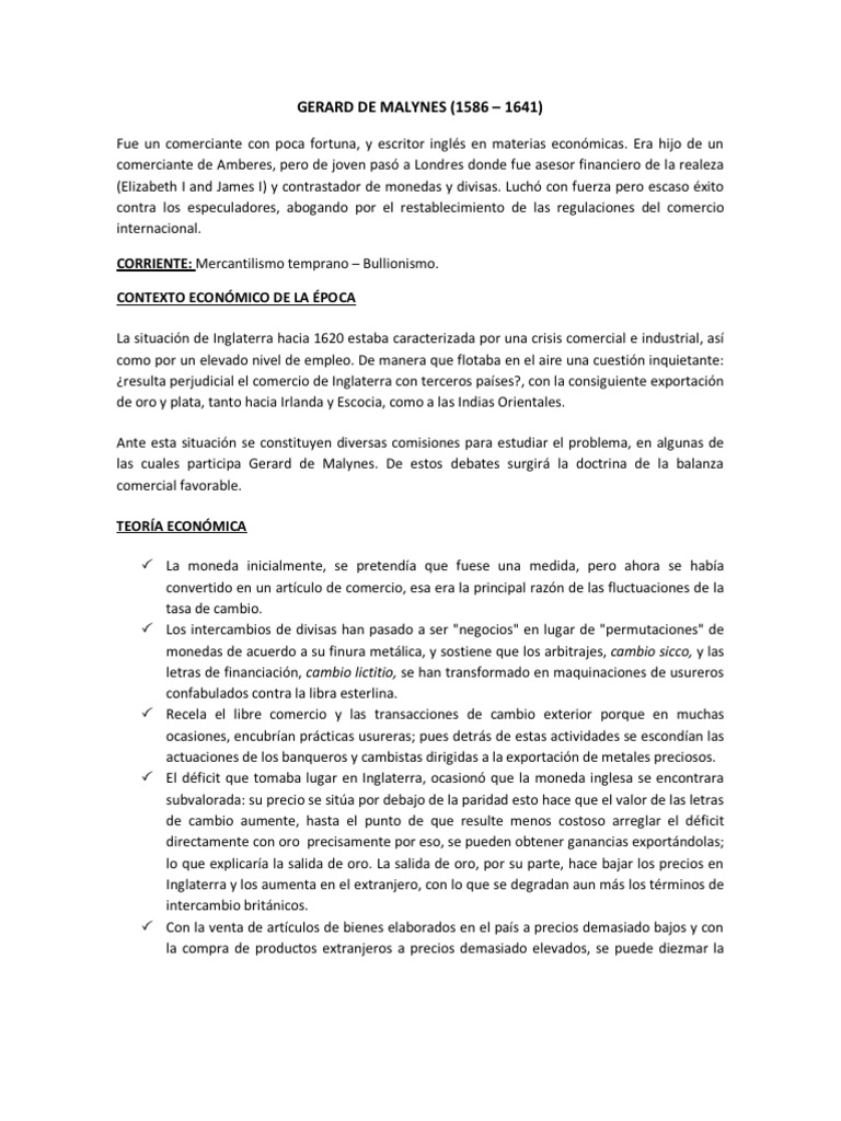 Gerard de Malynes | PDF