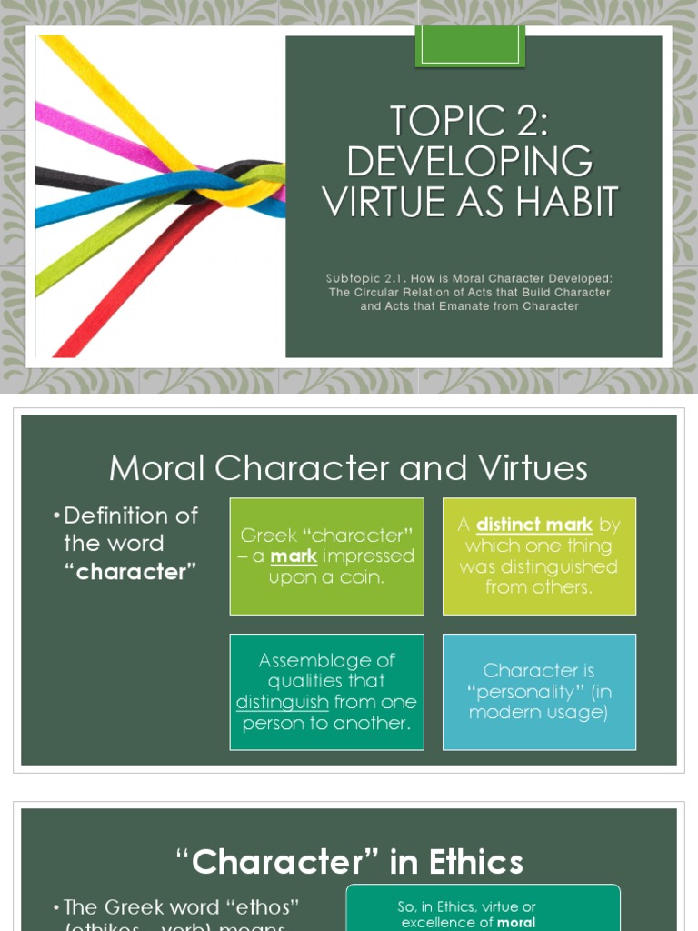 Circular Relation of Acts and Character - For LMS | PDF | Virtue ...