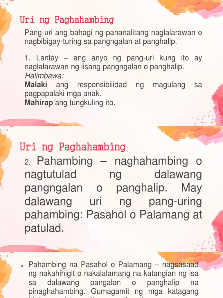 Lektura - Uri NG Paghahambing | PDF Lektura - Uri NG Paghahambing | PDF