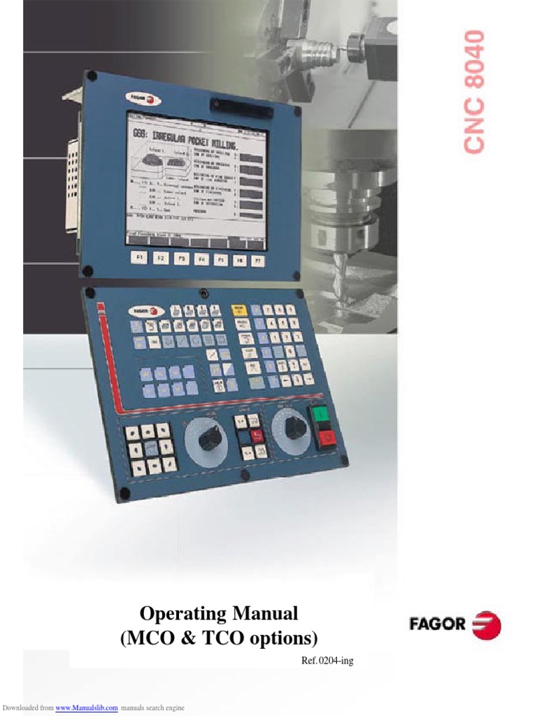 CNC Operating Manual: MCO & TCO Modes | PDF | Numerical Control | Computer Keyboard