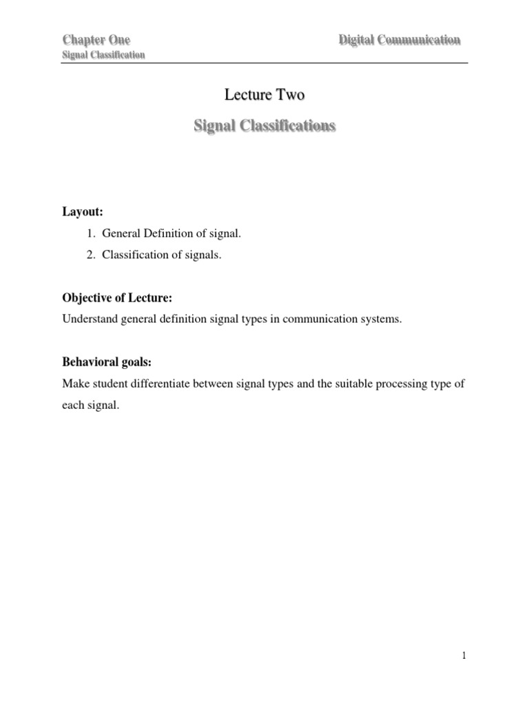 Classifications-of-Signals | PDF | Discrete Time And Continuous Time ...