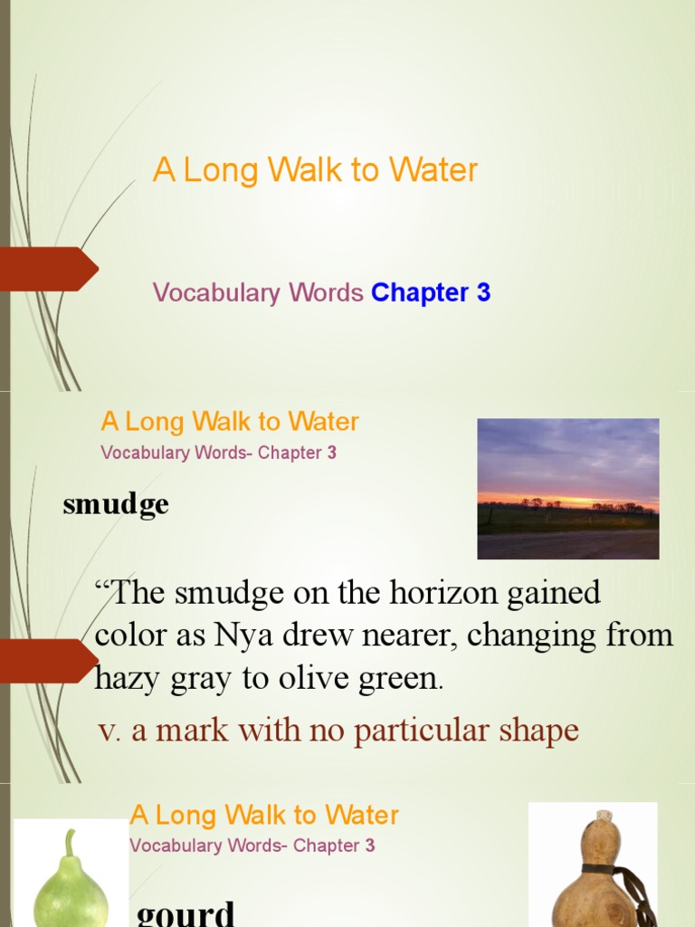 A Long Walk To Water - Chapter 3 Vocabulary | PDF | Social Science ...