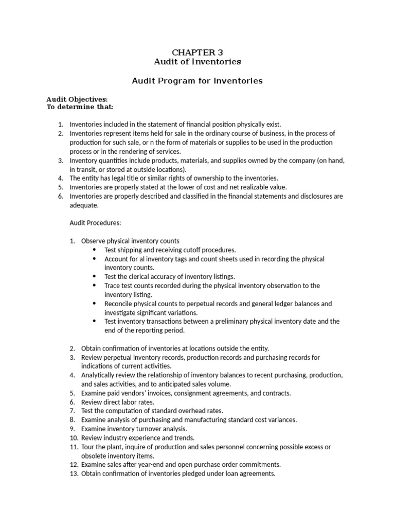 Chapter 3 Inventories | PDF | Inventory | Cost Of Goods Sold