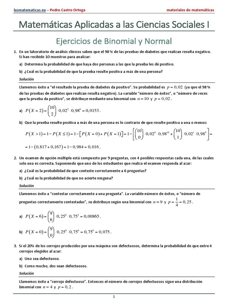 Binomial Normal 3 Soluciones | PDF | Distribución normal | Probabilidad