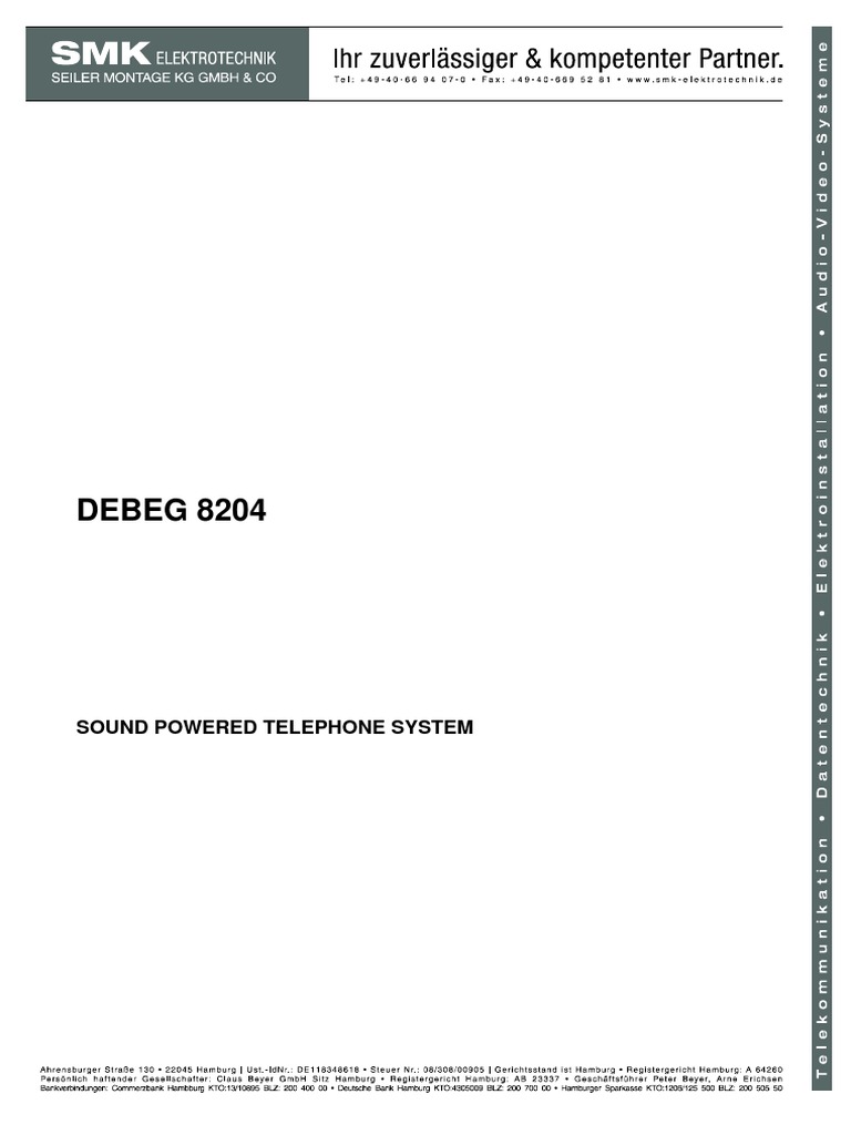 Debeg 8204 - Man4309 | PDF | Telephone | Equipment