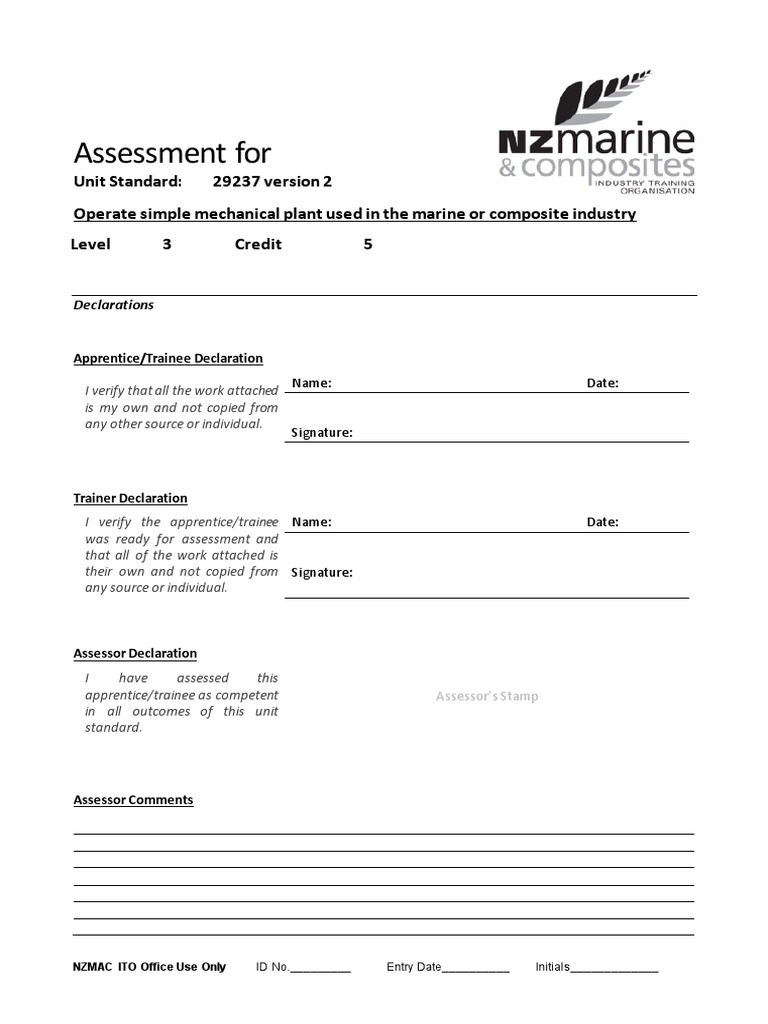 Your Tools and Equipment Assessment (Plant Level 3) | PDF | Information ...