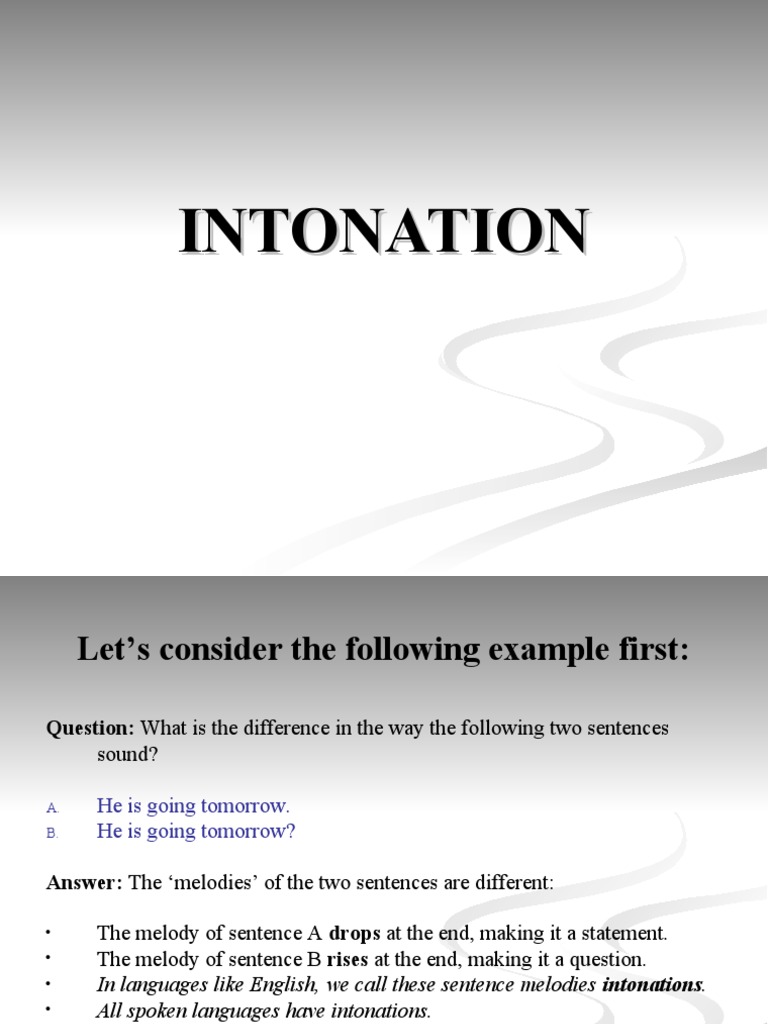 Intonation | PDF | Tone (Linguistics) | Human Voice