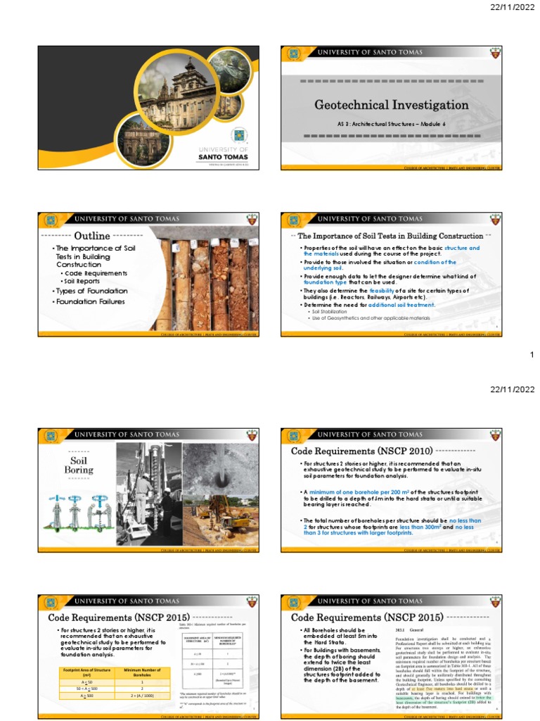 Handout Module 06 Geotechnical Investigation | PDF | Foundation ... Handout Module 06 Geotechnical Investigation | PDF | Foundation ...