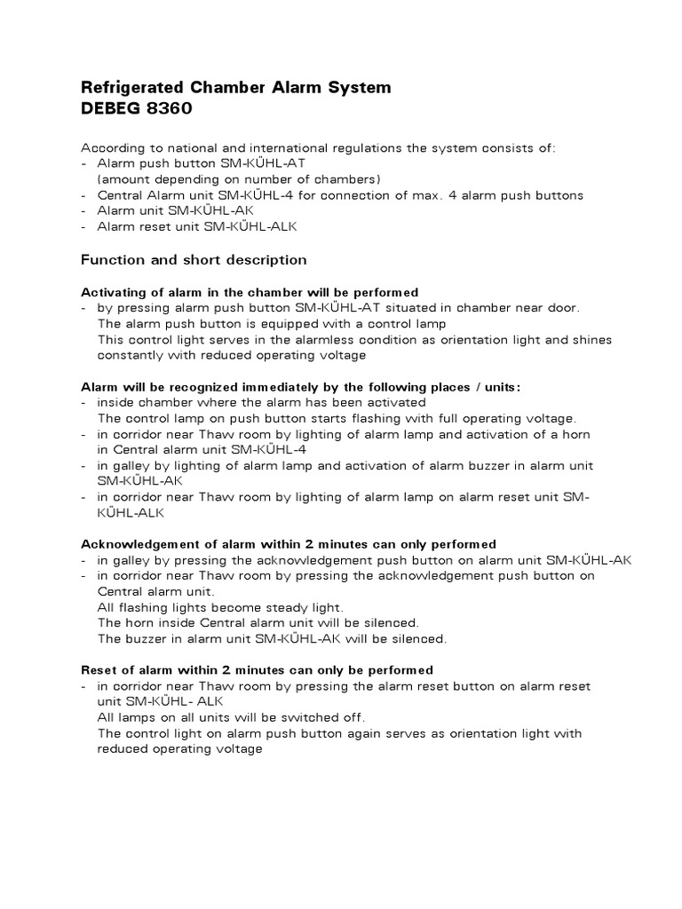 Refrigerated System DEBEG 8360 - MAN4201 | PDF