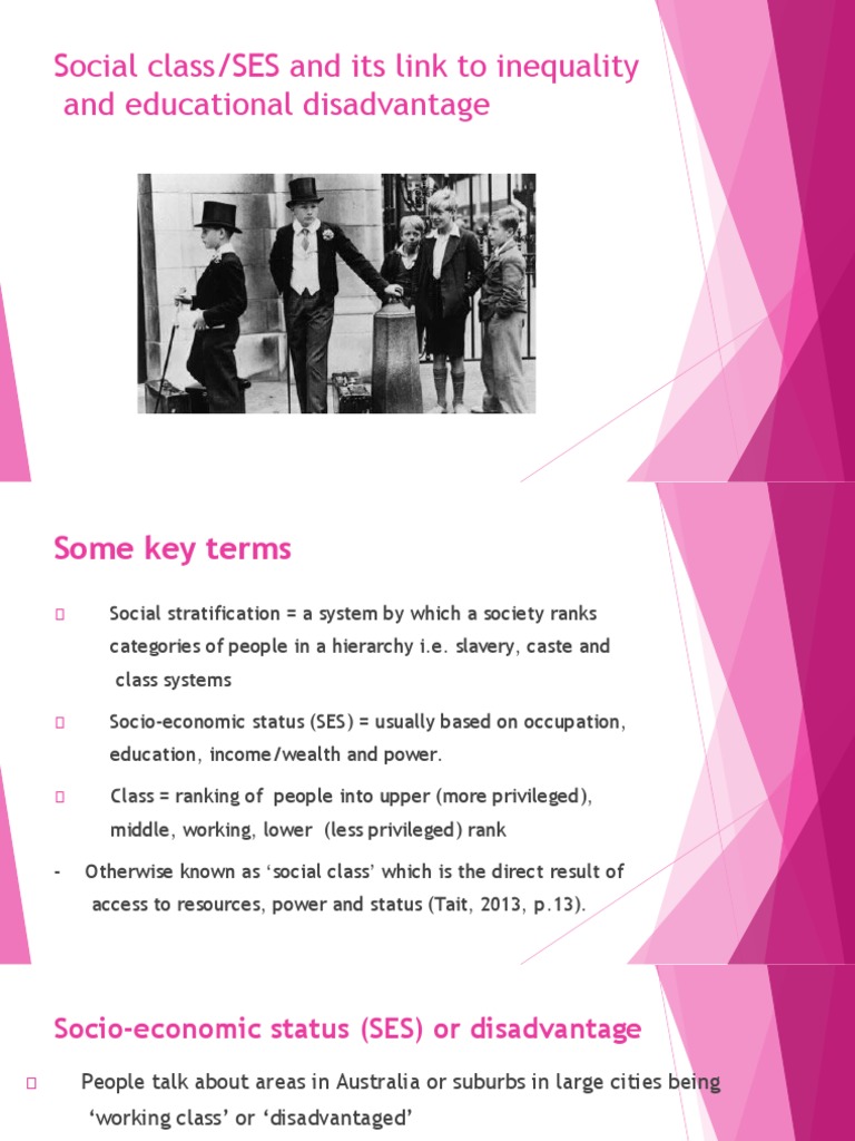 Social Class and Social Advantage or Disadvantage Lecture Week 2 Slides | PDF | Socioeconomic ...