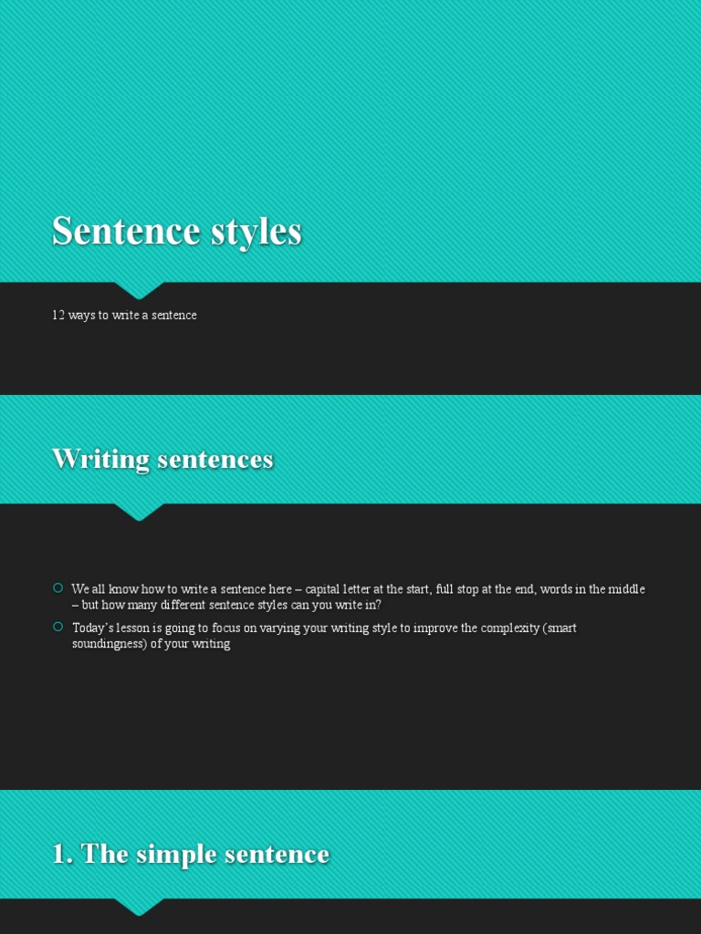 12 Ways To Write A Sentence | PDF | Gastrointestinal Tract | Digestion