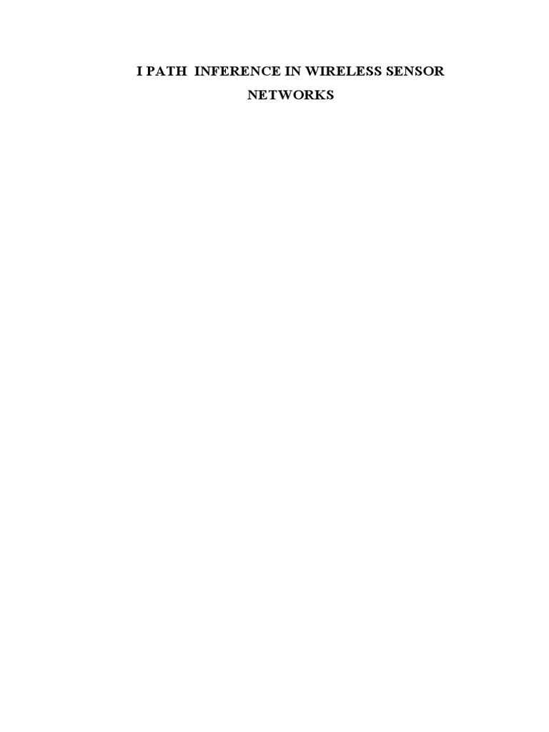 I Path Inference in Wireless Sensor Networks | Download Free PDF ...