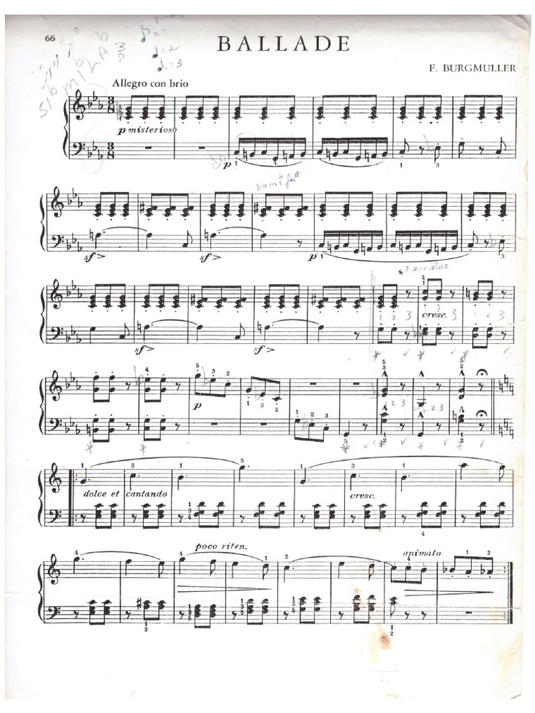 Ballade - F. Burgmuller | PDF