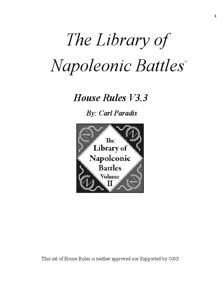 The Library of Napoleonic Battles House Rules V3.3 | PDF | Cavalry ...