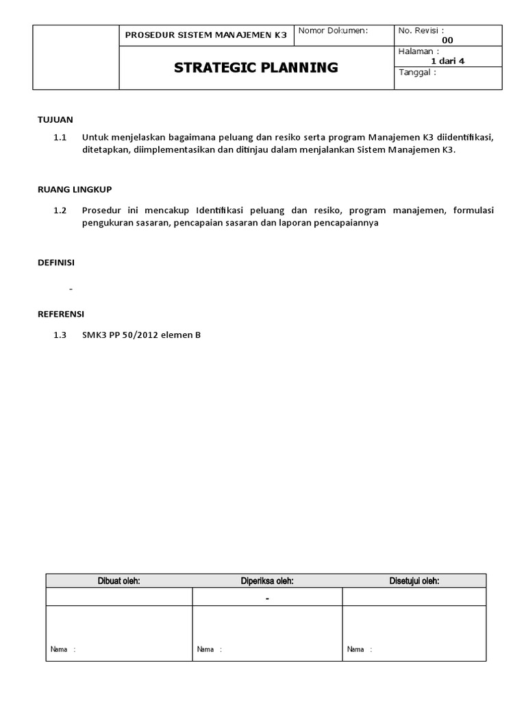 SOP-24 SOP Strategic Planning | PDF