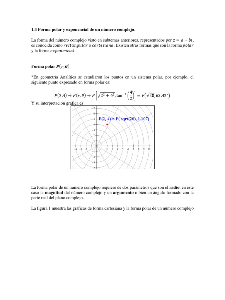 Forma Polar y Exponencial de Números Complejos | PDF | Series ...