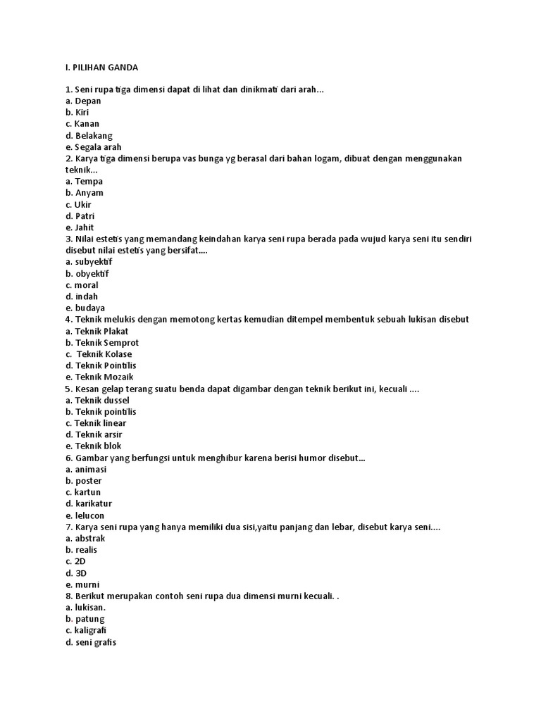 Soal Pas SBK Kls 11 MA, New Nov Salin 2022 | PDF
