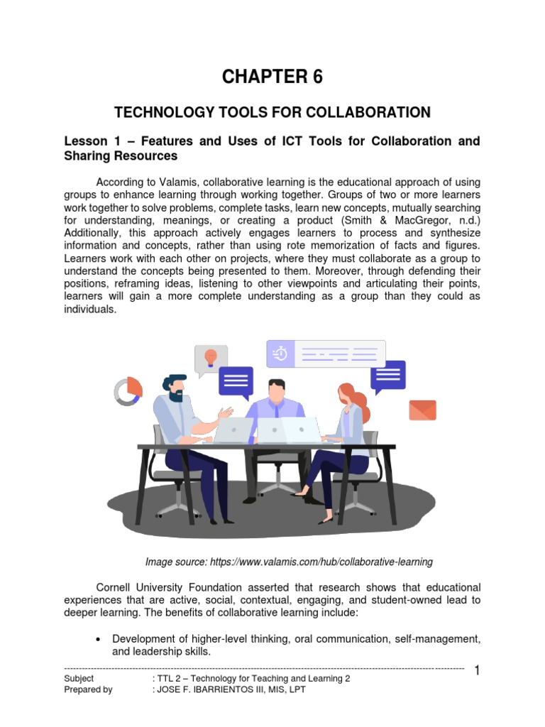 TTL 2 CHAPTER 6 TECHNOLOGY TOOLS FOR COLLABORATION Rev. 2021 1 PDF ... TTL 2 CHAPTER 6 TECHNOLOGY TOOLS FOR COLLABORATION Rev. 2021 1 PDF ...