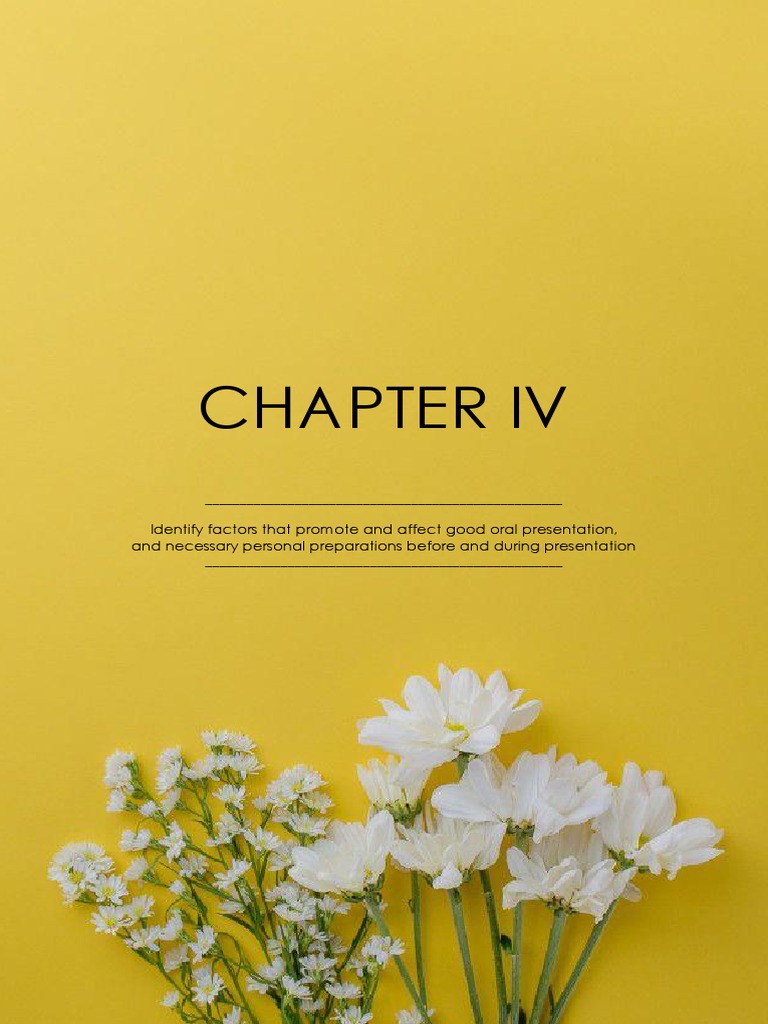 Chapter 4 Presentation Skills Pdf Idea Body Language