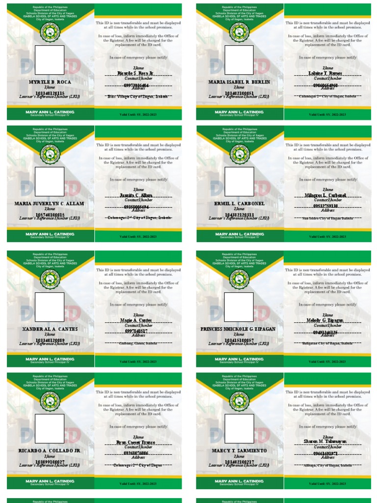 Learner ID cards | PDF