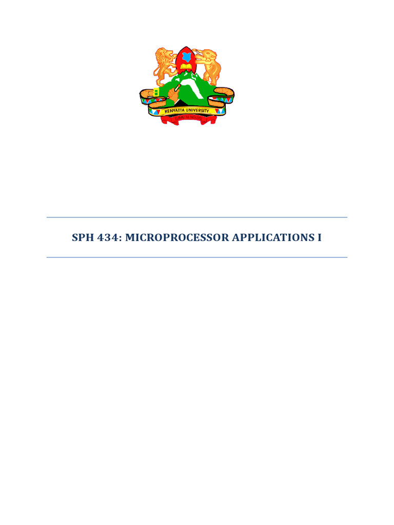 Sph434 Microprocessor Applications I - Int - Mod | PDF | Central ...