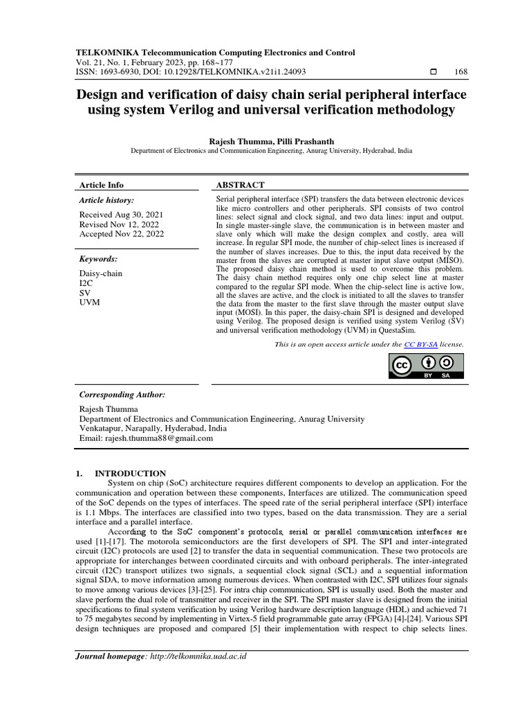 Daisy Chain SPI Design & Verification | PDF | Field Programmable Gate Array | Computer Engineering
